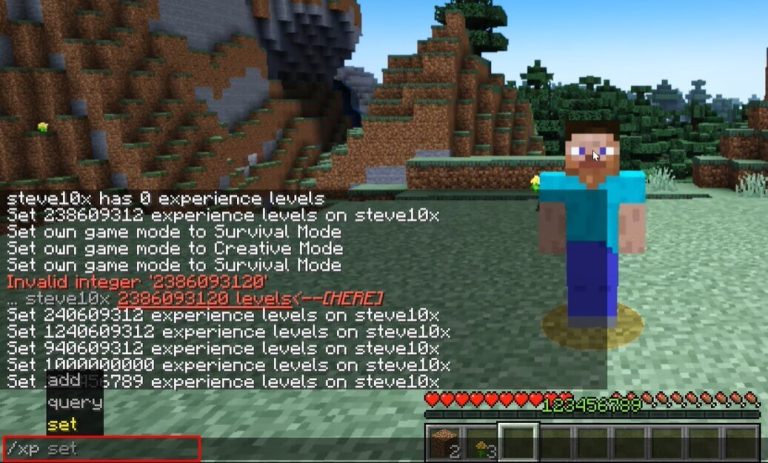 Lệnh tăng Exp, máu trong Minecraft 2024 - NganHangAZ.com